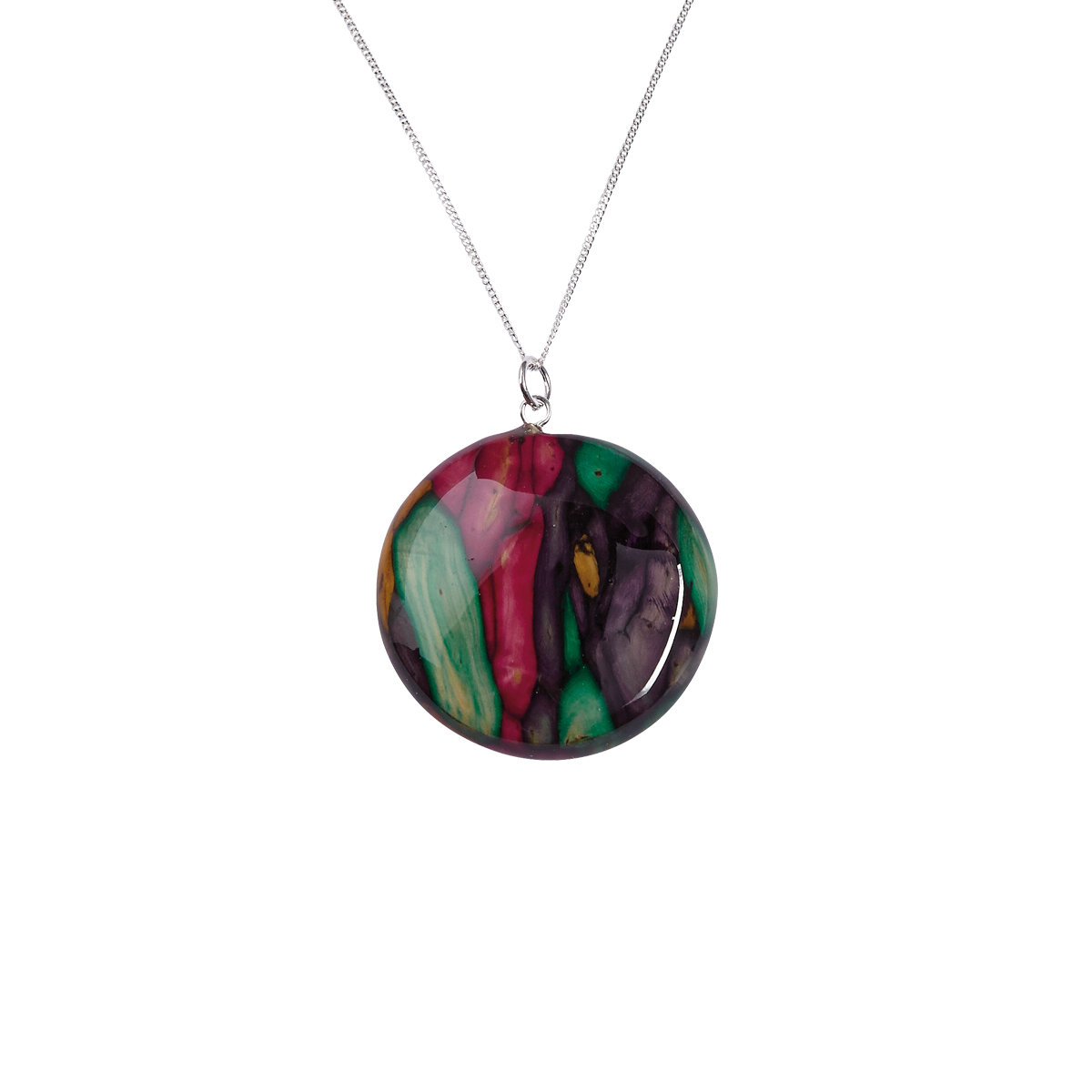 Circle Heather Pendant - Sterling Silver | Heathergems